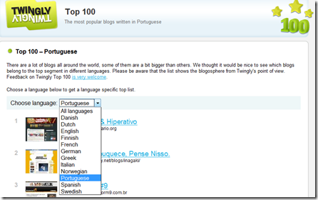Top 100 blogs em Língua Portuguesa! - Dicas Blogger